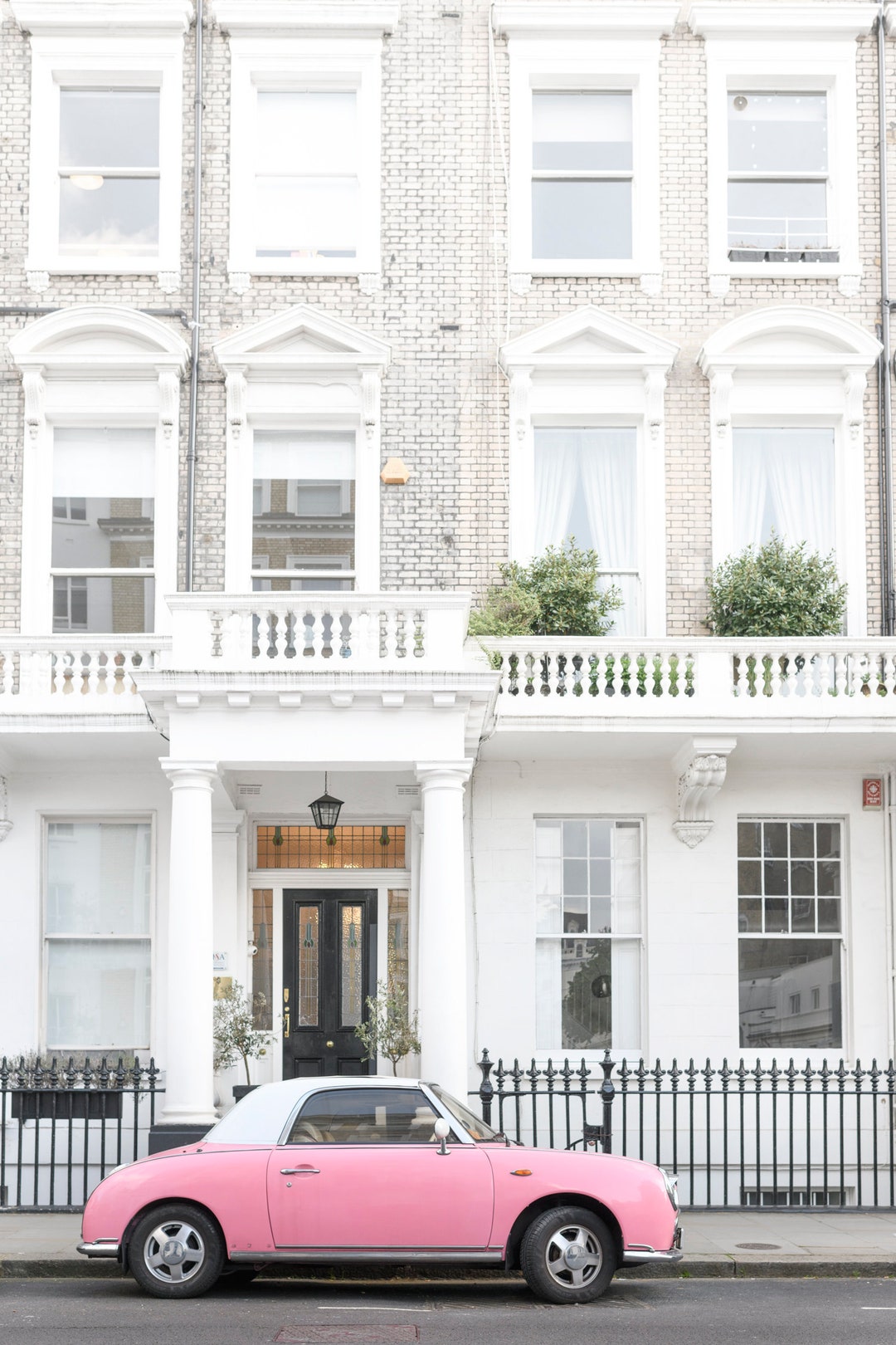 London Photograph - the Pink Figaro in London, Pink Car, Classic Car ...