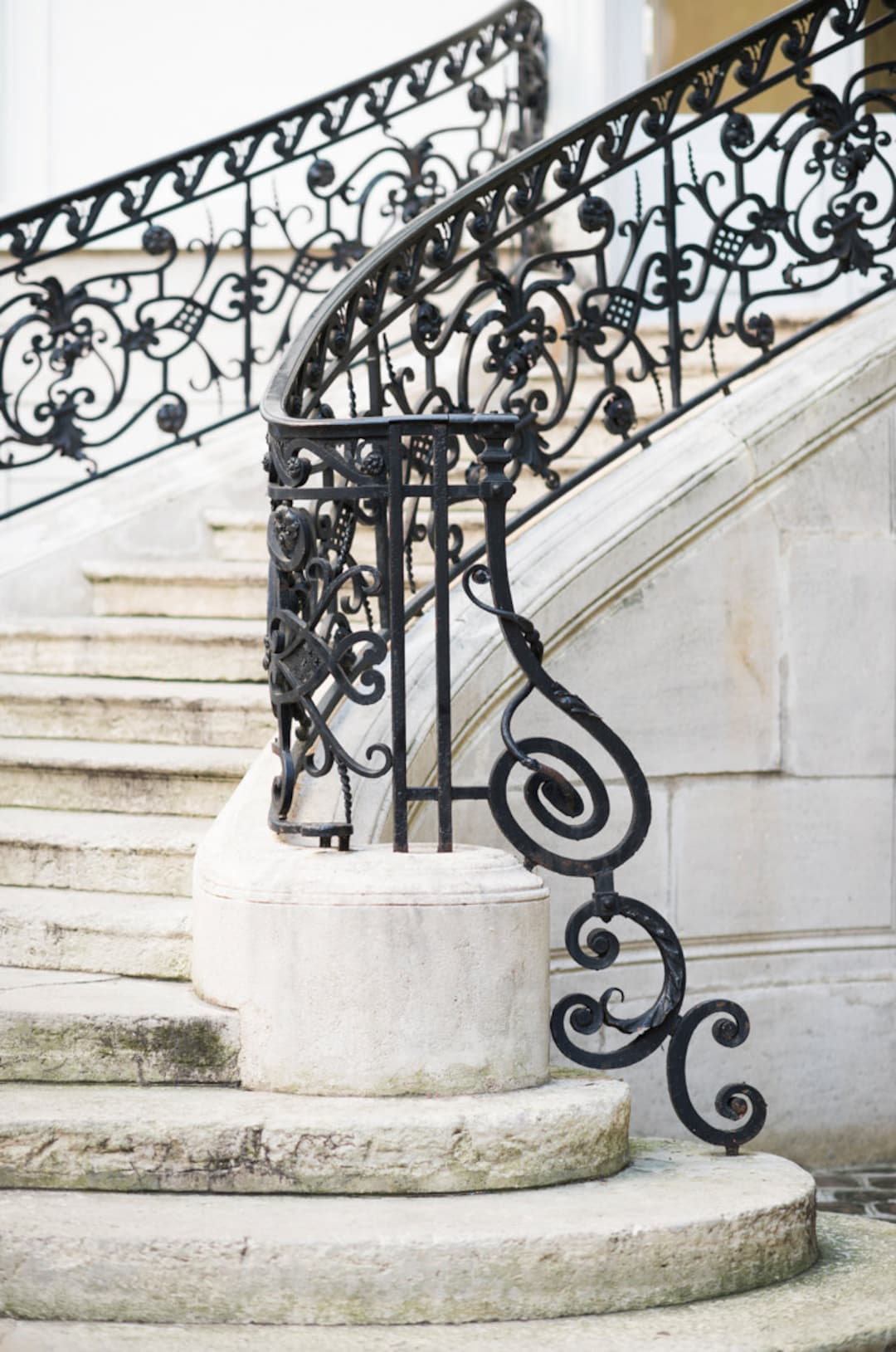 Paris Photography - Filigree Staircase, Neutral Decor, Black and Cream ...
