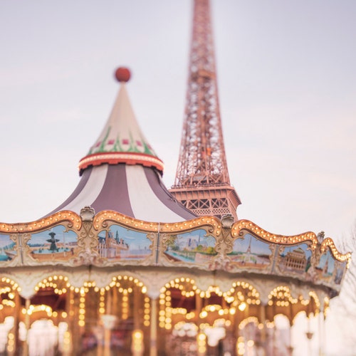 Paris Photography Evening Magic in Paris French Travel Fine | Etsy