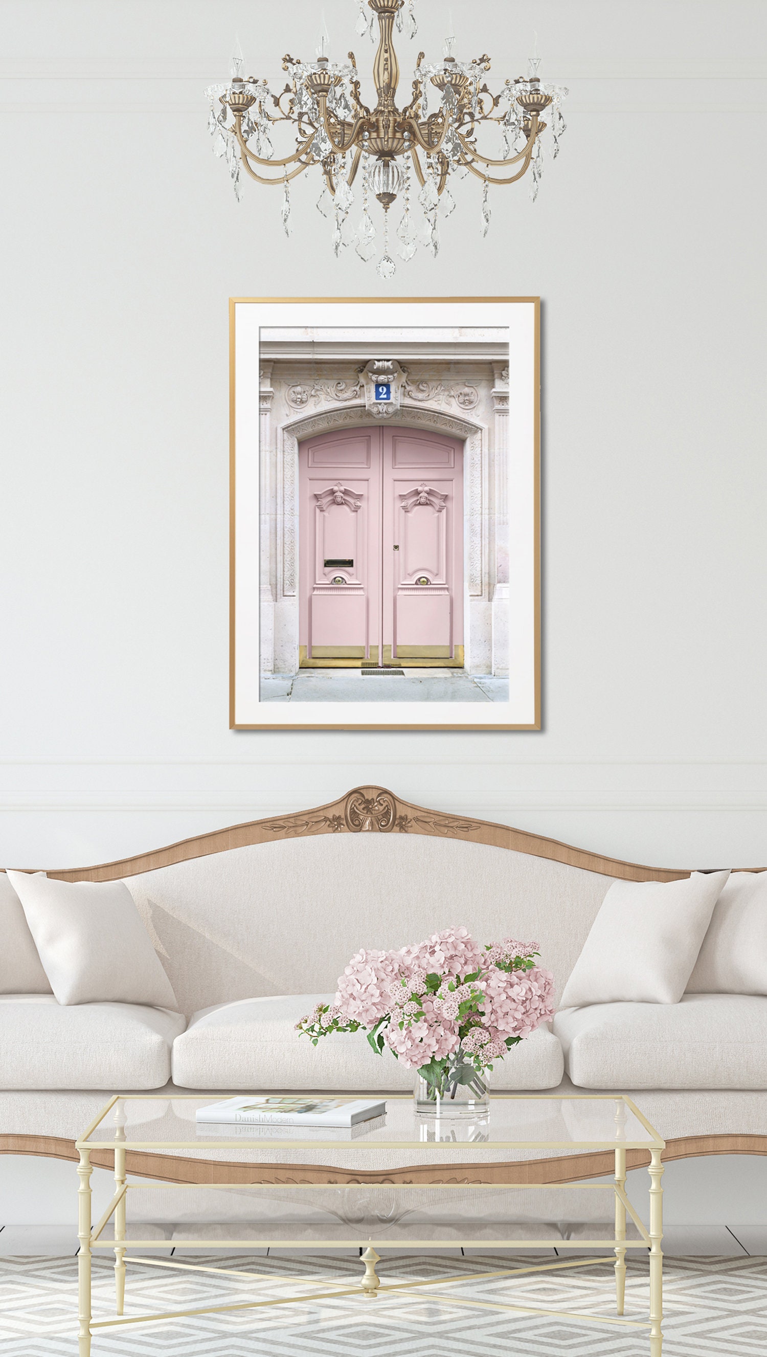 Paris Photography Iced Blush Door Paris Art Print Pastel | Etsy