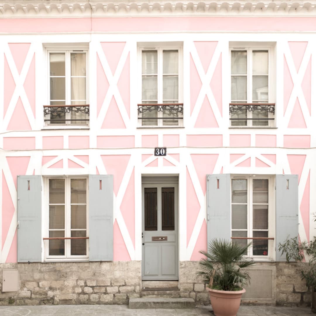 Paris Photography - the Pink House Rue Cremieux, Architecture Photo ...