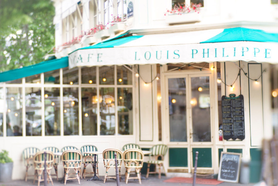 Paris Photography - Cafe Louis Philippe, French Home Decor, Travel Fine ...