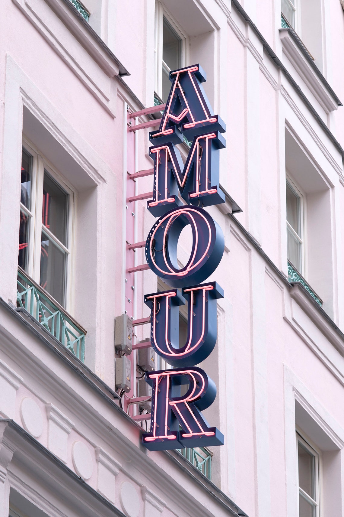 Paris Photography Amour Hotel Sign Love Sign Paris Art | Etsy