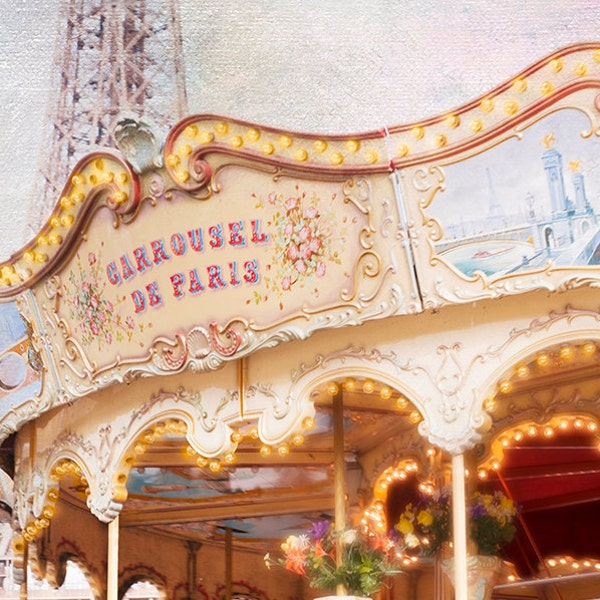 Paris Carousel Photo - Etsy