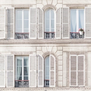 Paris Architecture Photograph - Windows and Shutters, Travel ...