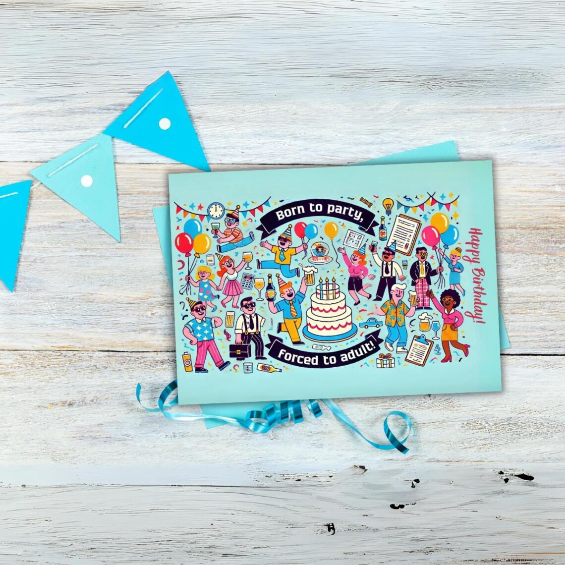 Printable Birthday Card Digital Download Quick and Easy Printable ...