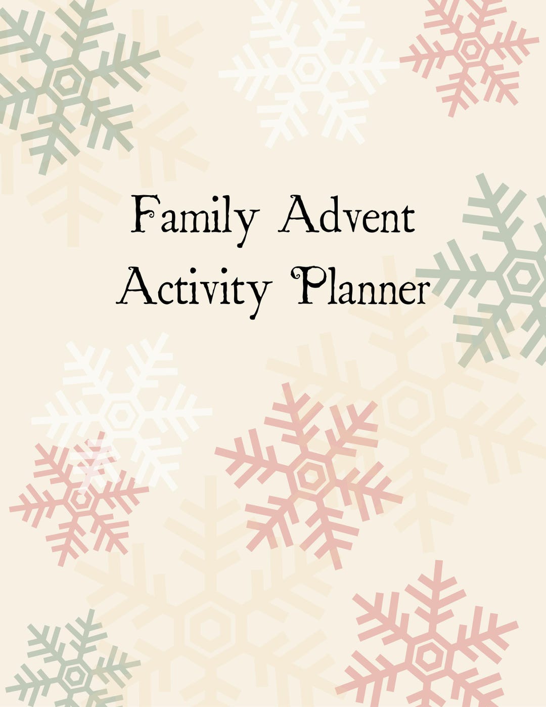 USA/CA Family Advent Calendar Christmas Activity Planner PDF Download ...