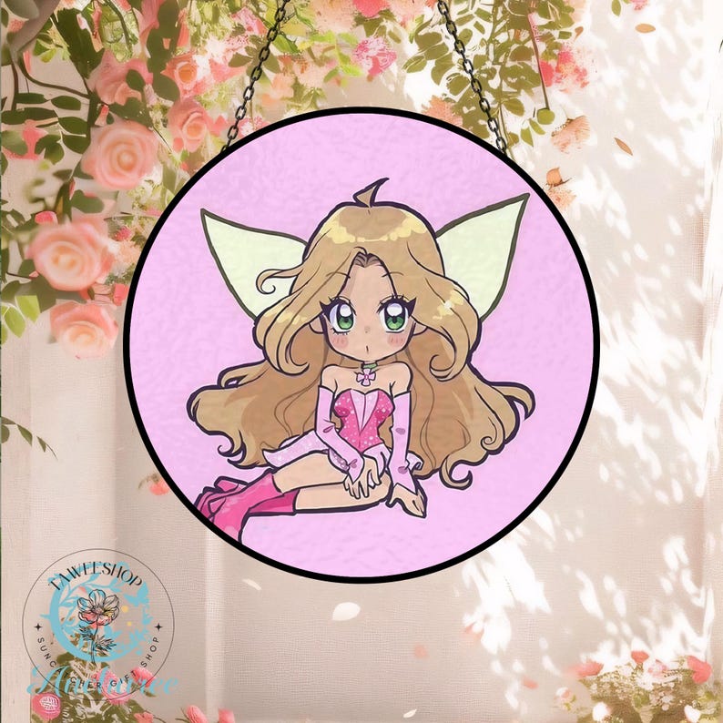 Cartoon Fairy Tale Sprites Stained Glass Suncatchers, Window ...