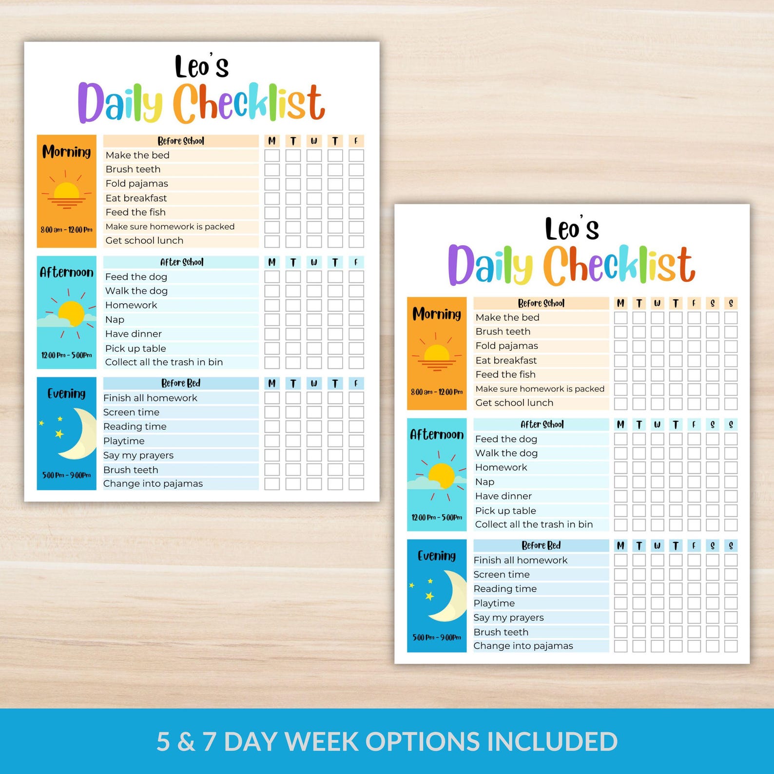 Kids Daily Routine Checklist | You Can Do It | Positive Reinforcement ...