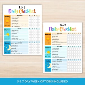 Kids Daily Routine Checklist | You Can Do It | Positive Reinforcement ...