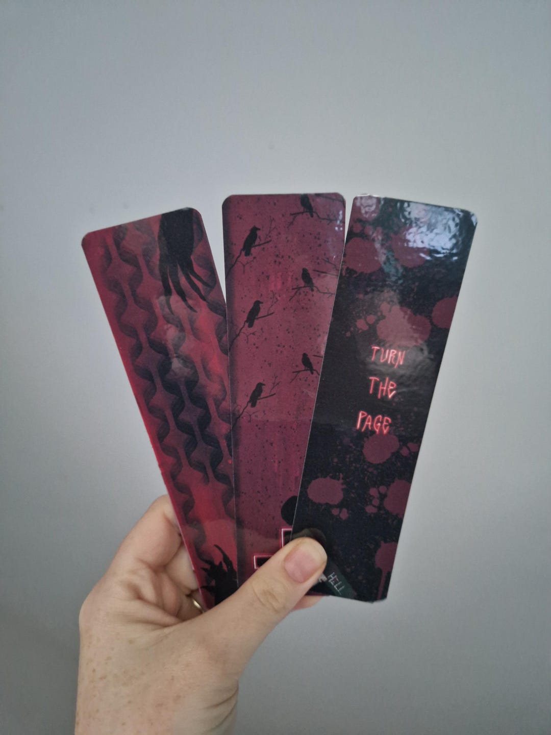 Horror Bookmarks: Laminated Gothic Reader Gift, Set of 3 - Etsy