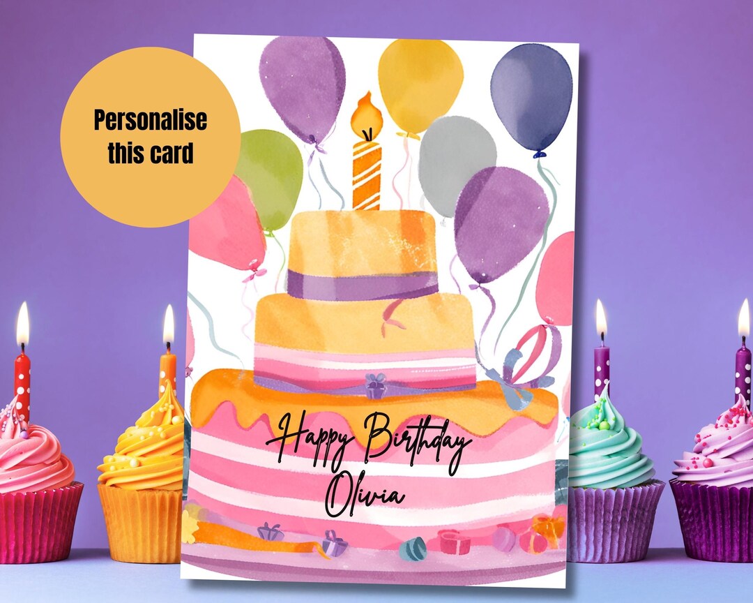 Personalised Birthday Card | Birthday Card for Her | Birthdsy Card for ...