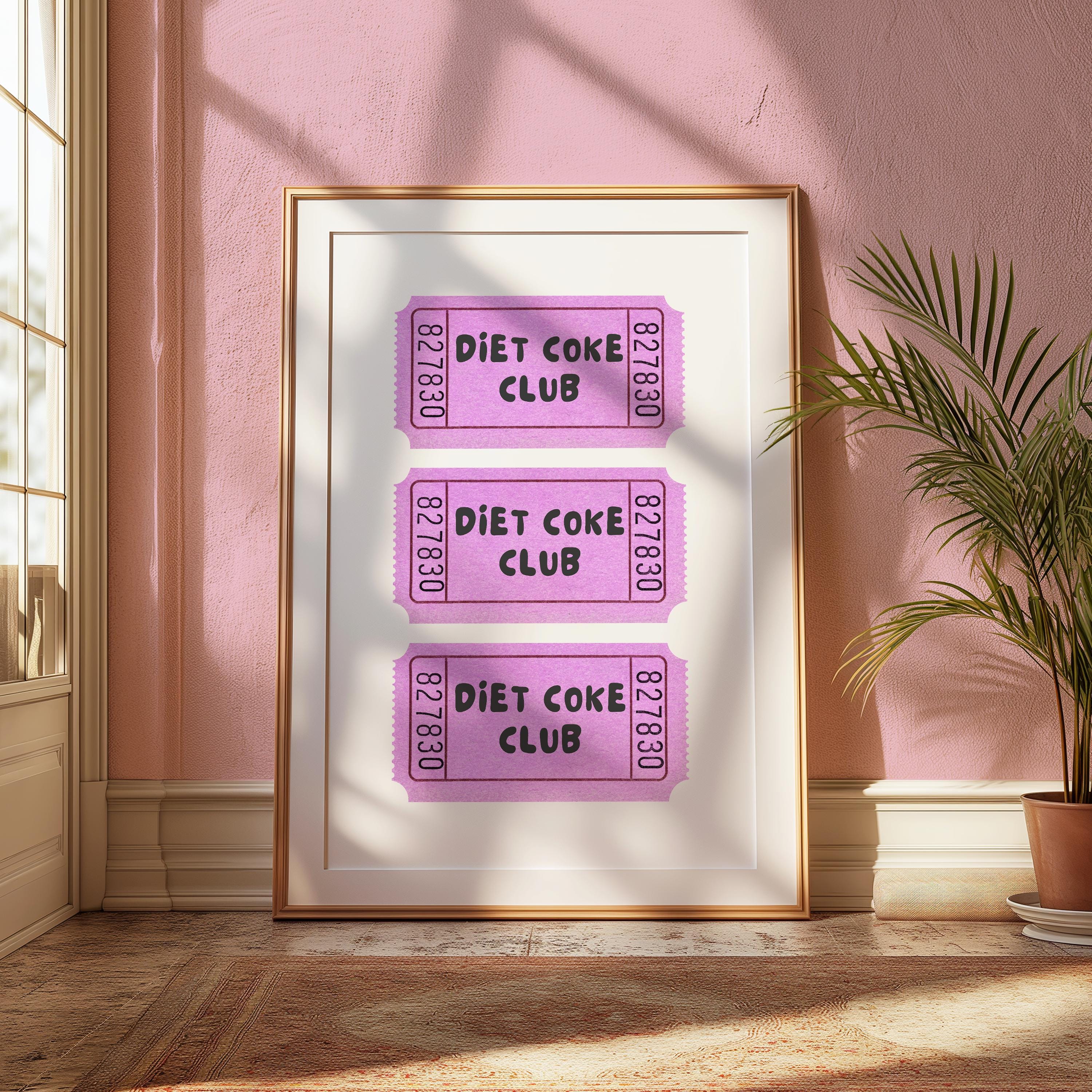 Diet Coke Club Print, Kitchen Print, Fun Print, Trending, Diet Coke ...