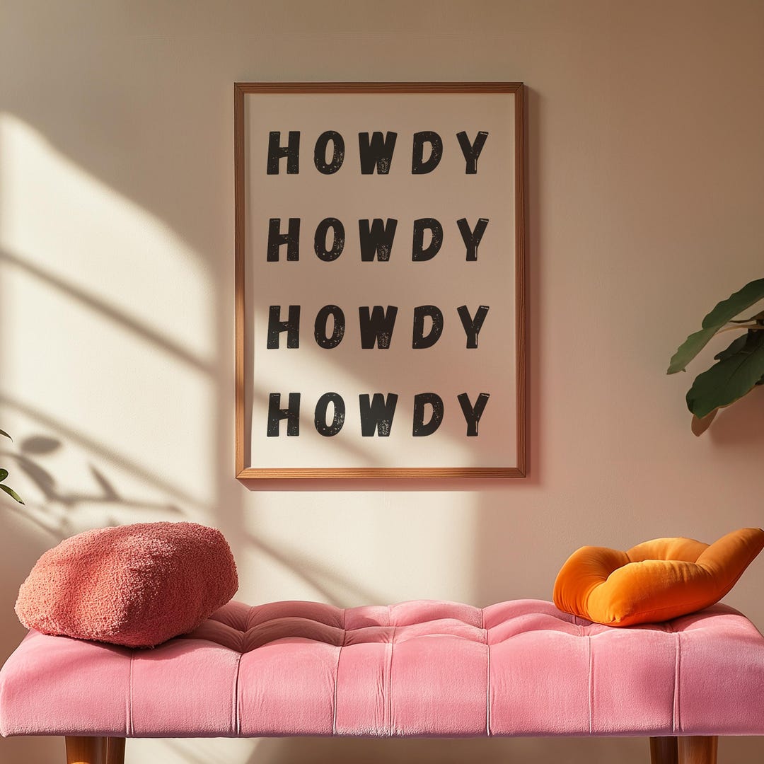 Howdy Typography Print, Howdy Print, Quote Print, Country Print, House ...