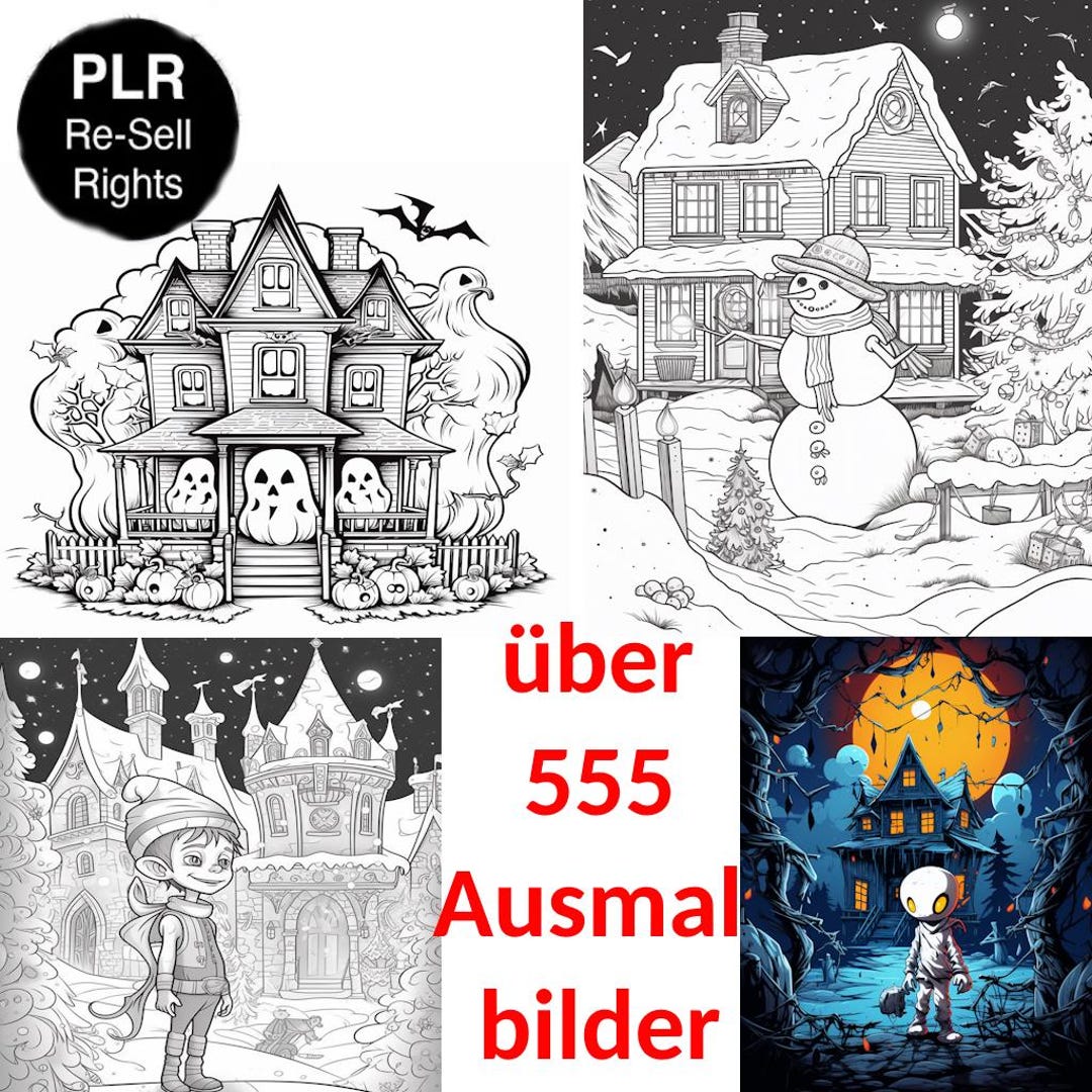 PLR Coloring Page Pack With Over 555 Coloring Pages - Etsy