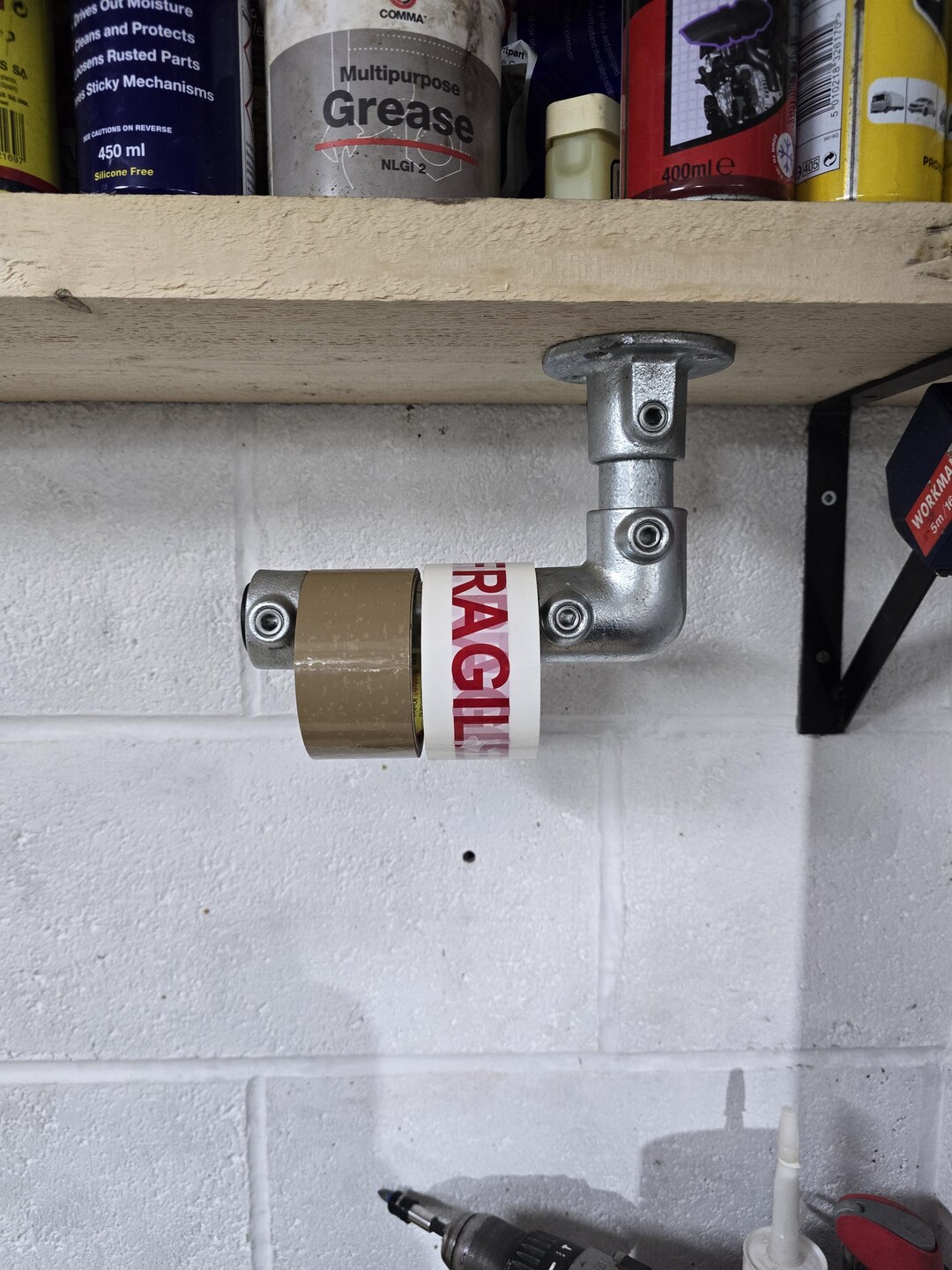 Garage Tape Holder, Tape Storage, Tape Dispenser Wall Mount, Shelf ...