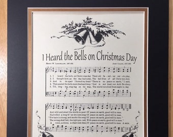 I HEARD THE BELLS On Christmas Day Christian Home Decor Sheet | Etsy