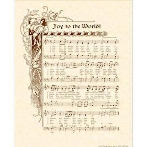 JOY to the WORLD - Custom Christian Home Decor - Christmas Carol Wall ...