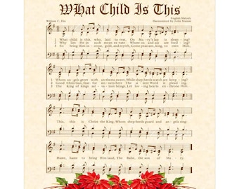 WHAT CHILD is This Aka GREENSLEEVES Christian Home & Office Decor ...