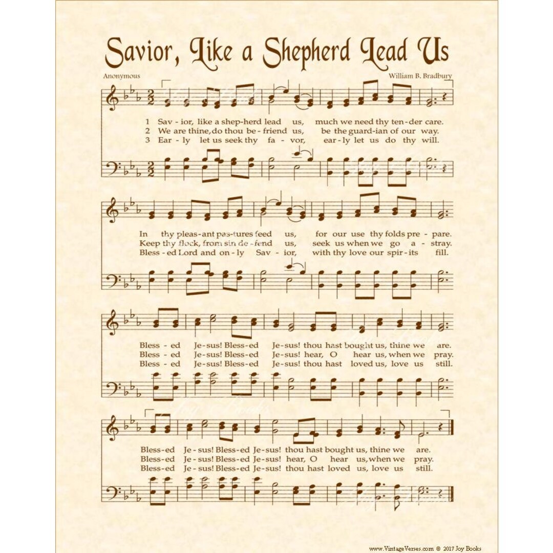 SAVIOR LIKE A SHEPHERD Lead Us - Christian Home and Office Decor ...