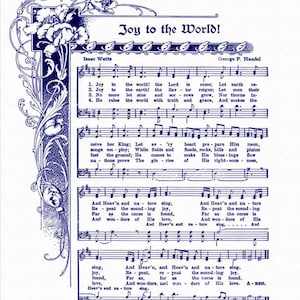 JOY to the WORLD - Custom Christian Home Decor - Christmas Carol Wall ...