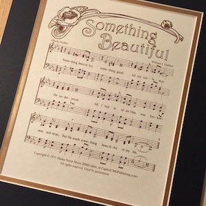SOMETHING BEAUTIFUL - Christian Home & Office Decor- Hymn Wall Art ...