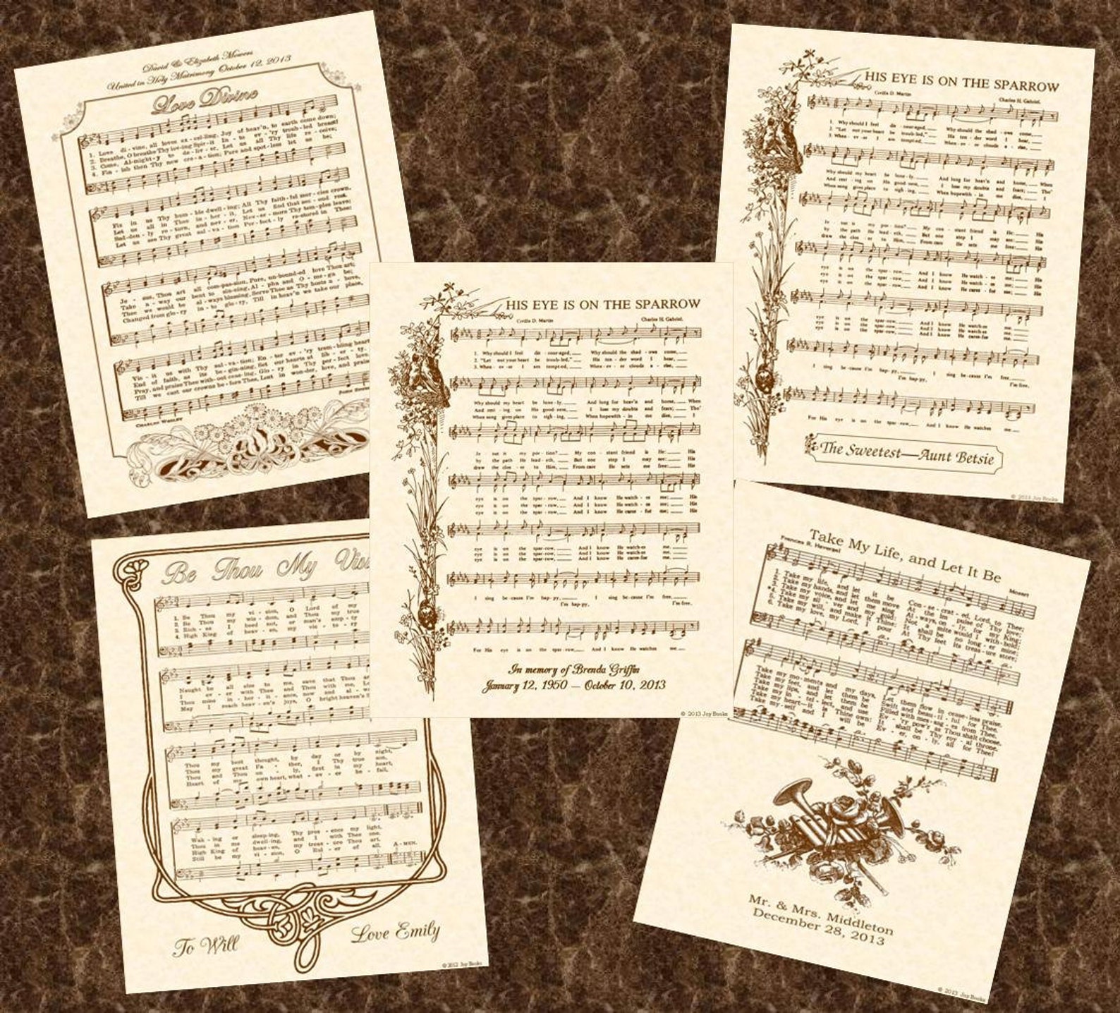 PERSONALIZE THIS 8x10 Antique Hymn or Calligraphy Art Print - Etsy