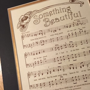 SOMETHING BEAUTIFUL - Christian Home & Office Decor- Hymn Wall Art ...
