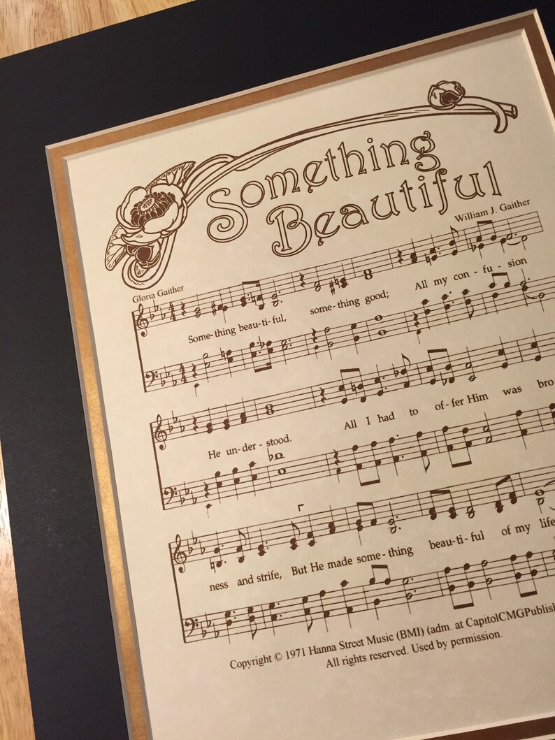 SOMETHING BEAUTIFUL - Christian Home & Office Decor- Hymn Wall Art ...