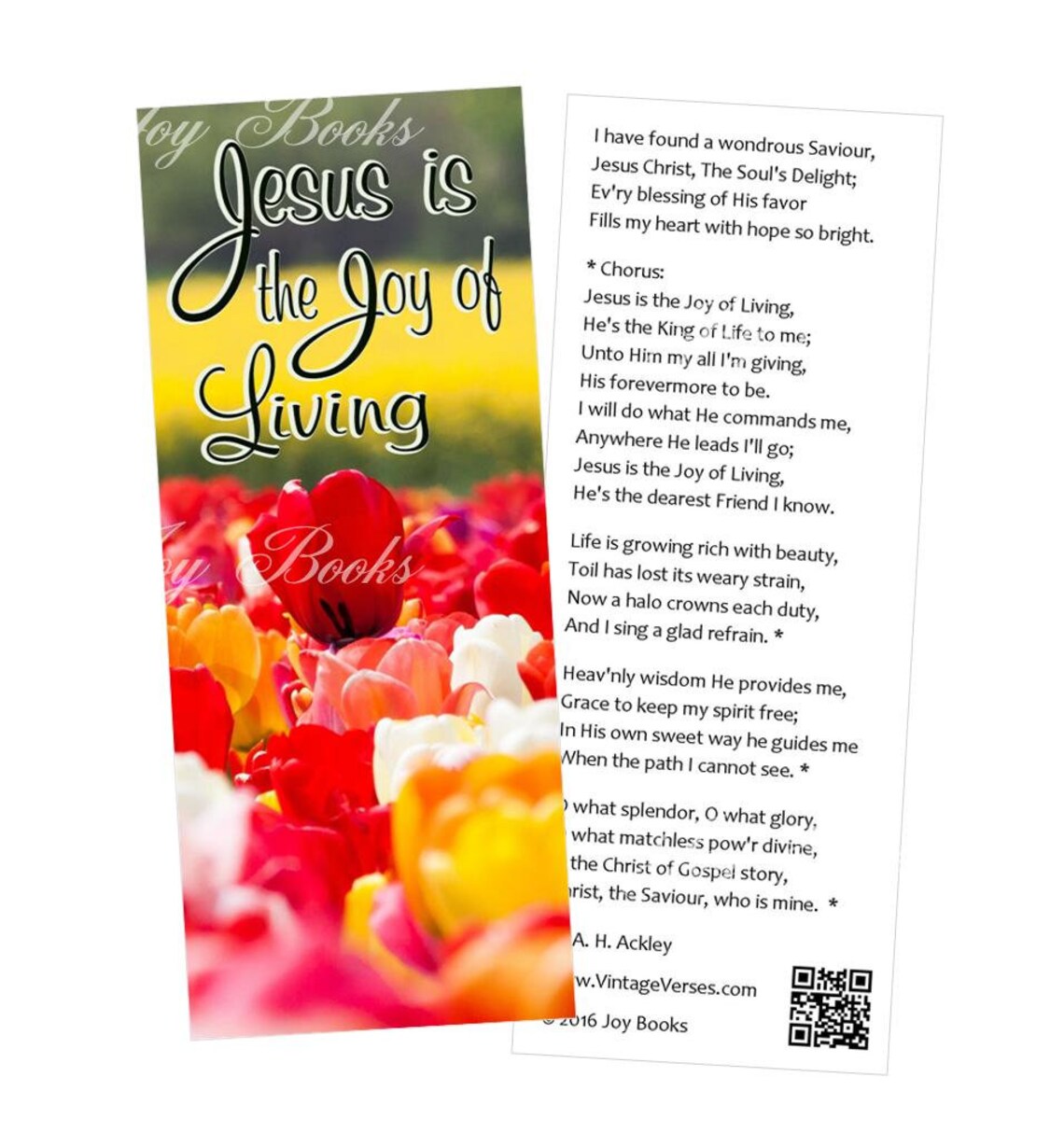 JOYFUL SONGS Printed Hymn Bookmarks Vintage Verses - Etsy