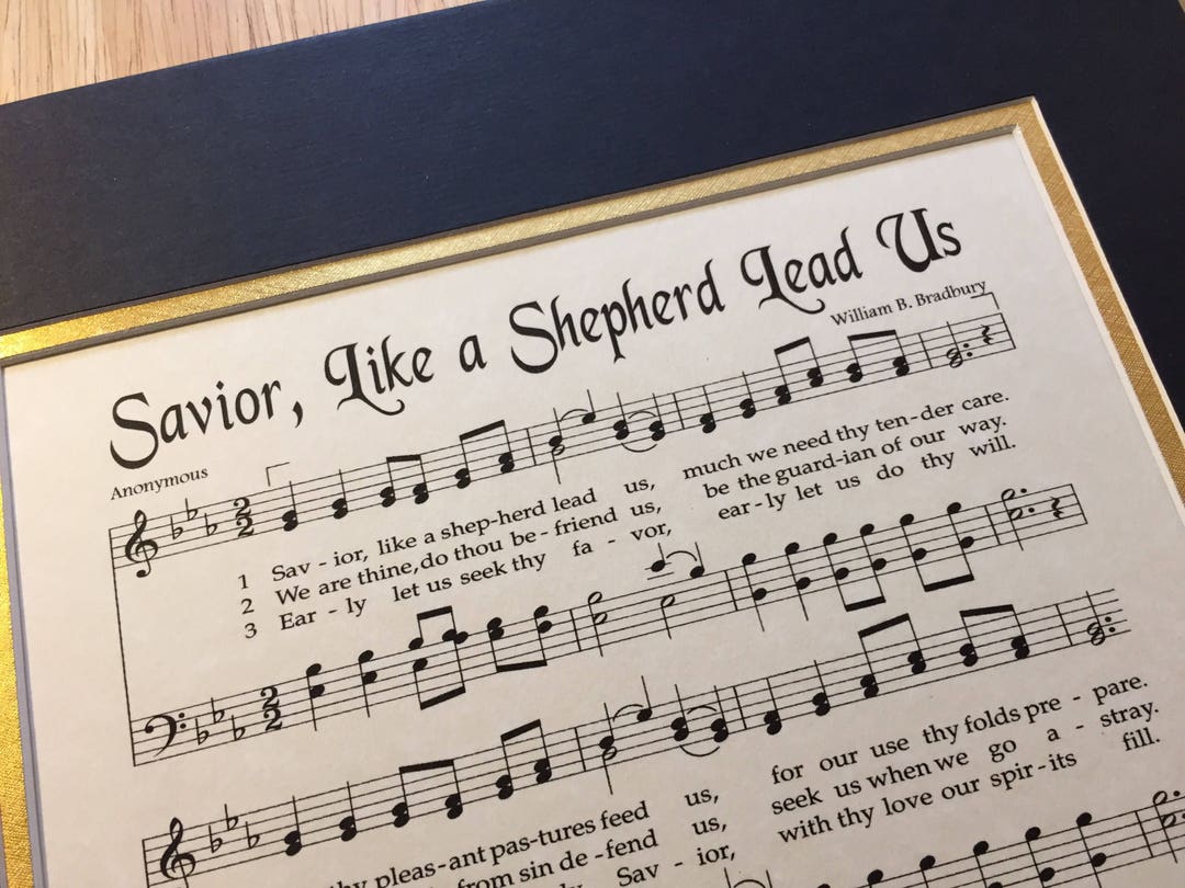 SAVIOR LIKE A SHEPHERD Lead Us Christian Home & Office Decor Matted ...