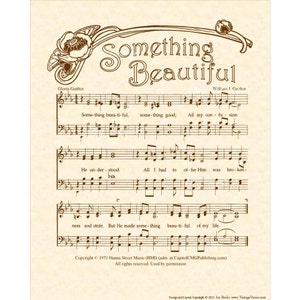 SOMETHING BEAUTIFUL - Christian Home & Office Decor- Hymn Wall Art ...