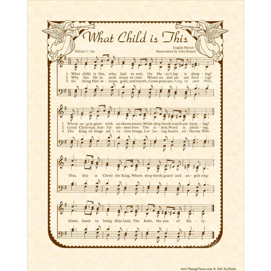 WHAT CHILD is This Aka GREENSLEEVES - Christian Home & Office Decor ...