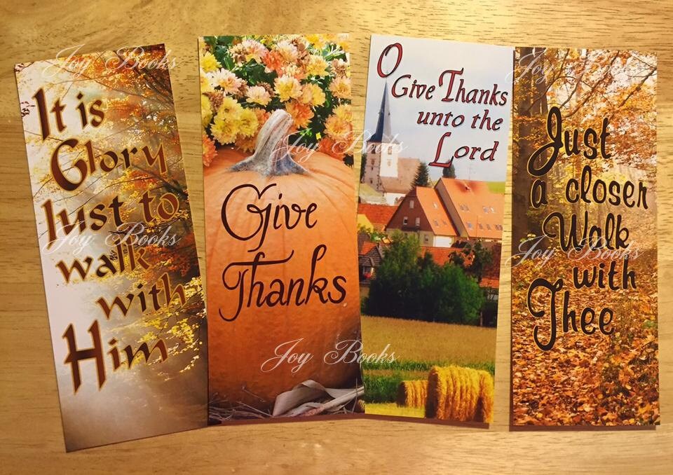 AUTUMN GREETINGS Printed Hymn Bookmarks Vintage Verses | Etsy
