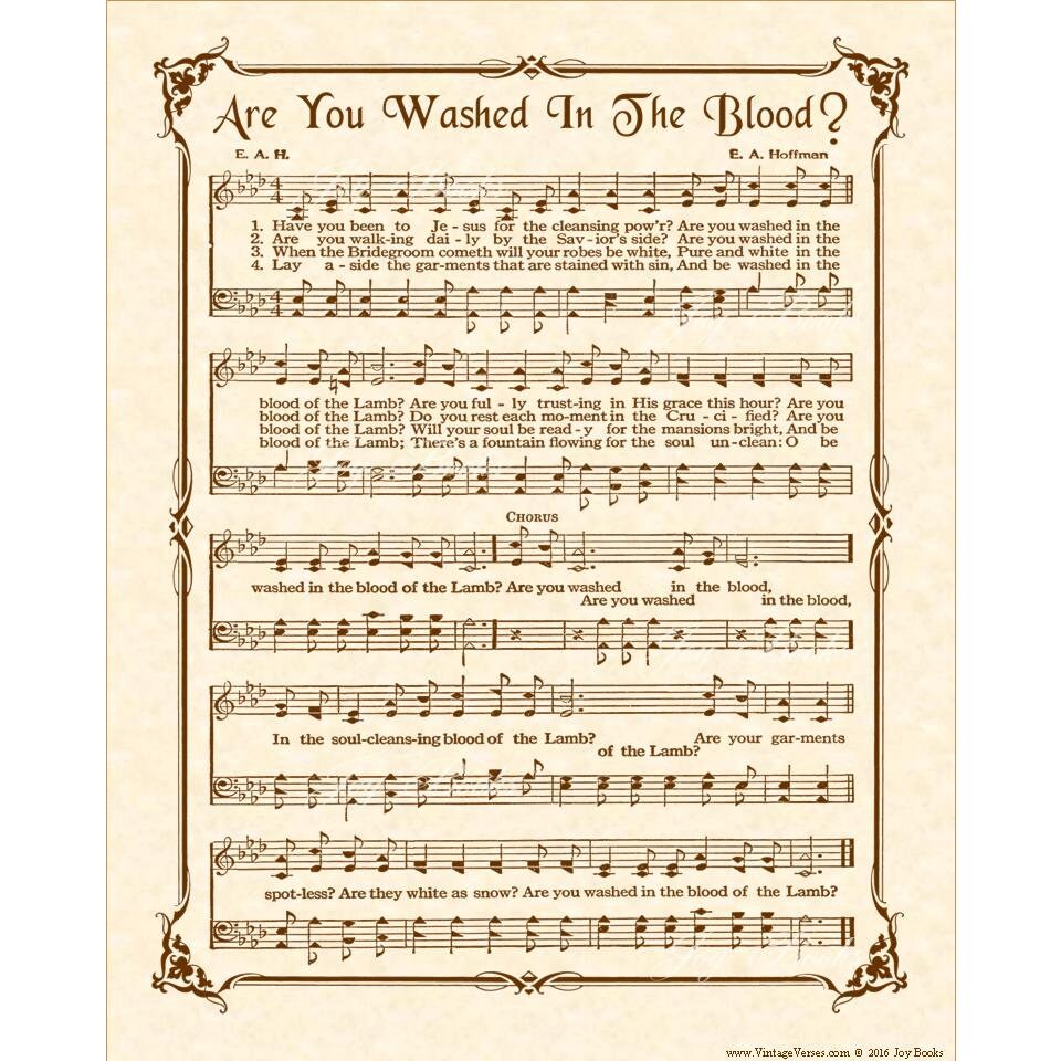 Are You Washed In The Blood Custom Christian Home Decor | Etsy