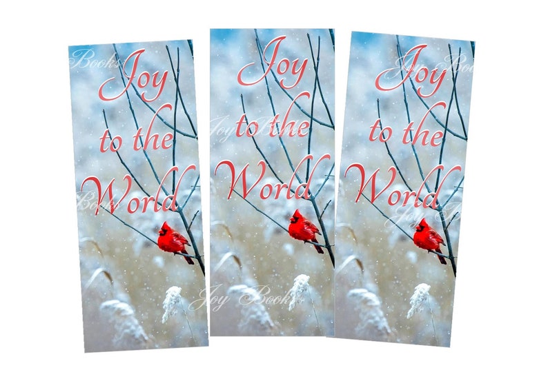 Joy to the World Christmas Carol Bookmarks W Song Lyrics | Etsy