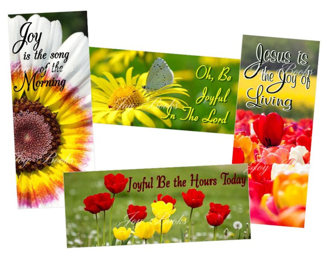JOYFUL SONGS - Printed Hymn Bookmarks Vintage Verses Friendship ...