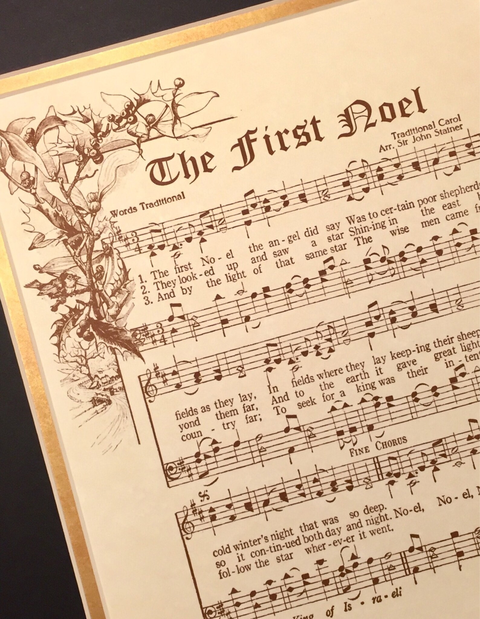 THE FIRST NOEL - Custom Christian Home Decor - Christmas Carol Wall Art ...