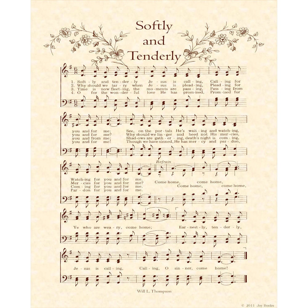 Softly And Tenderly Lyrics