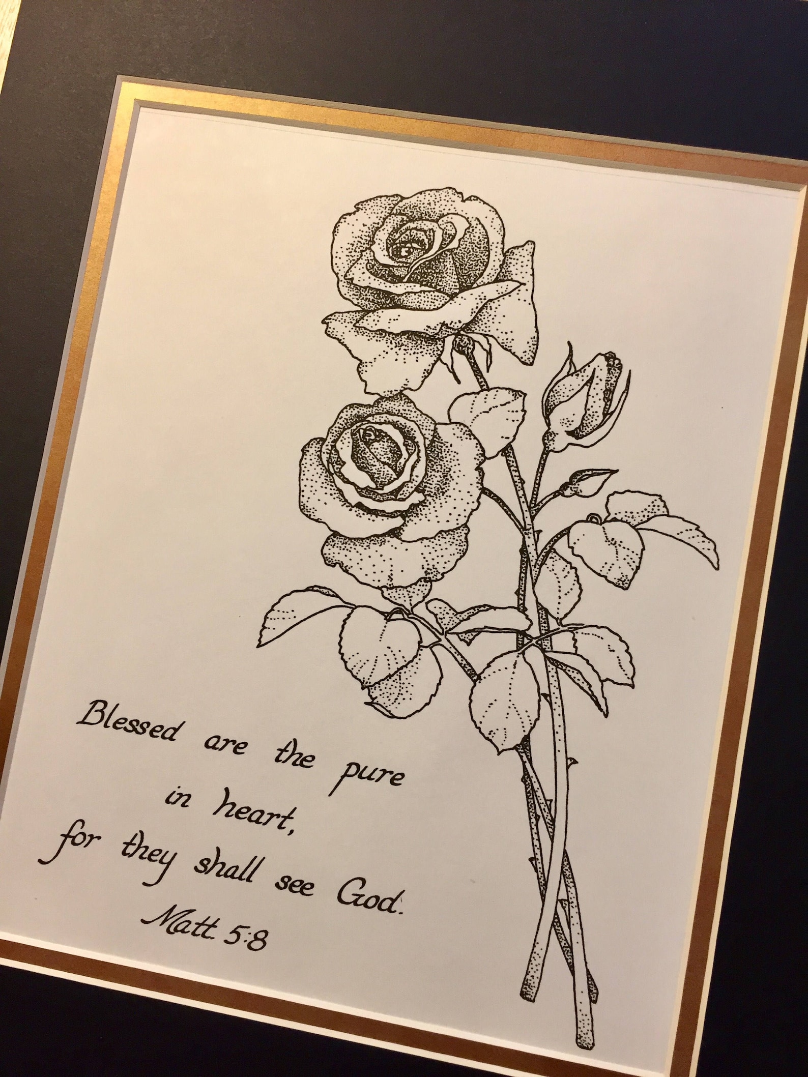 THE BEATITUDES 9 Piece Set of Hand Written Calligraphy Art Prints ...