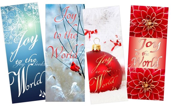 Joy To The World Christmas Carol Bookmarks w Song Lyrics | Etsy