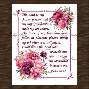 The Lord Instructs Me, Psalm 16:5-7 BSB - Christian Home & Office Decor ...