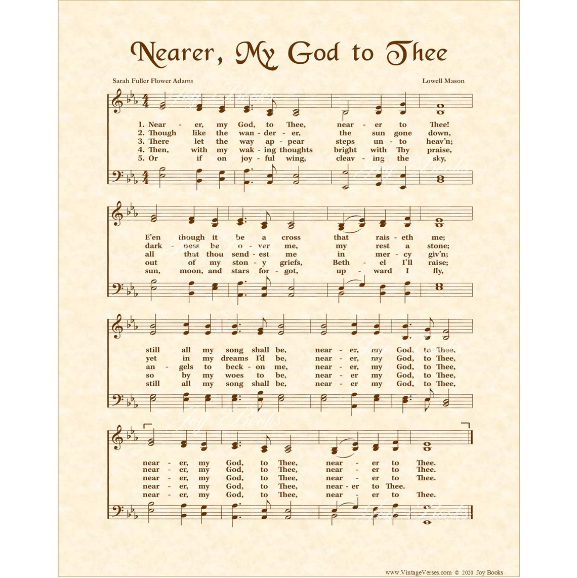 Nearer My God to Thee - Christian Home & Office Decor - Hymn on ...