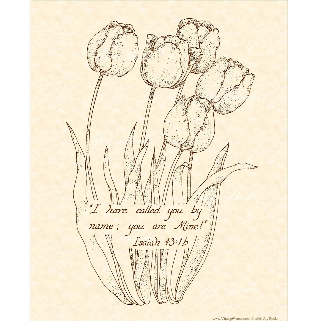 ISAIAH 43:1b Hand Written Calligraphy Art Print Wall Art - Etsy