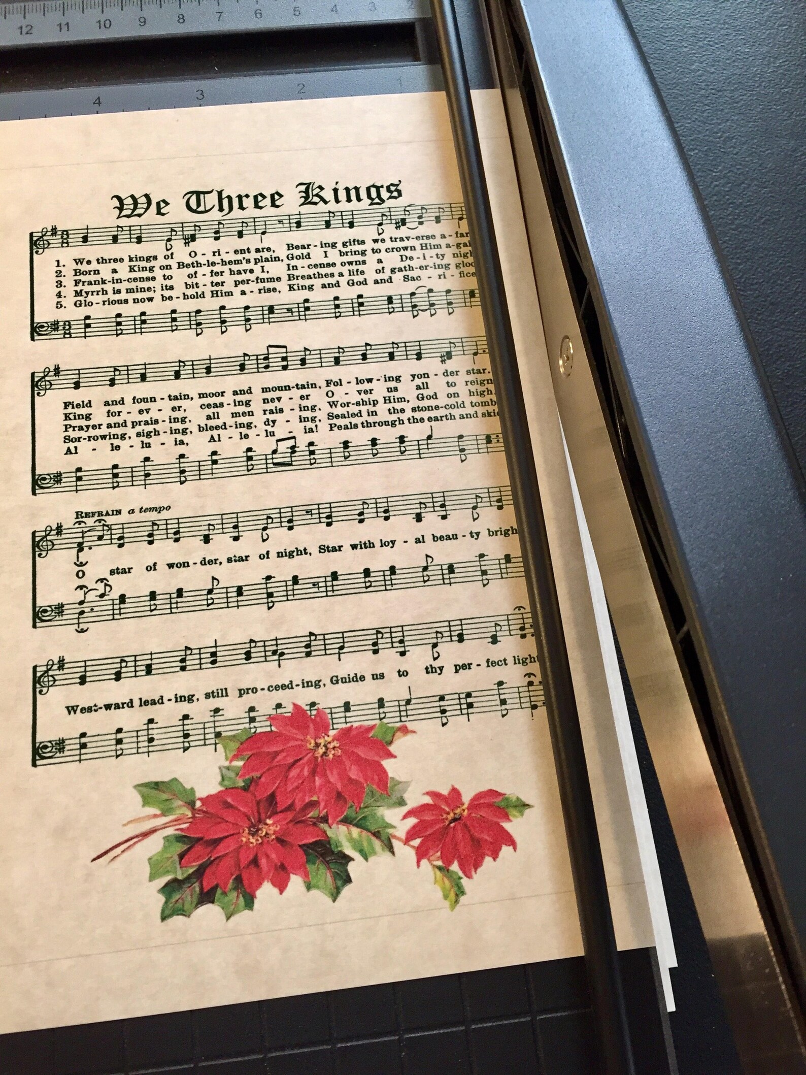 VINTAGE CAROL GREETINGS - Set of 6 Christmas Hymn Greeting Cards ...