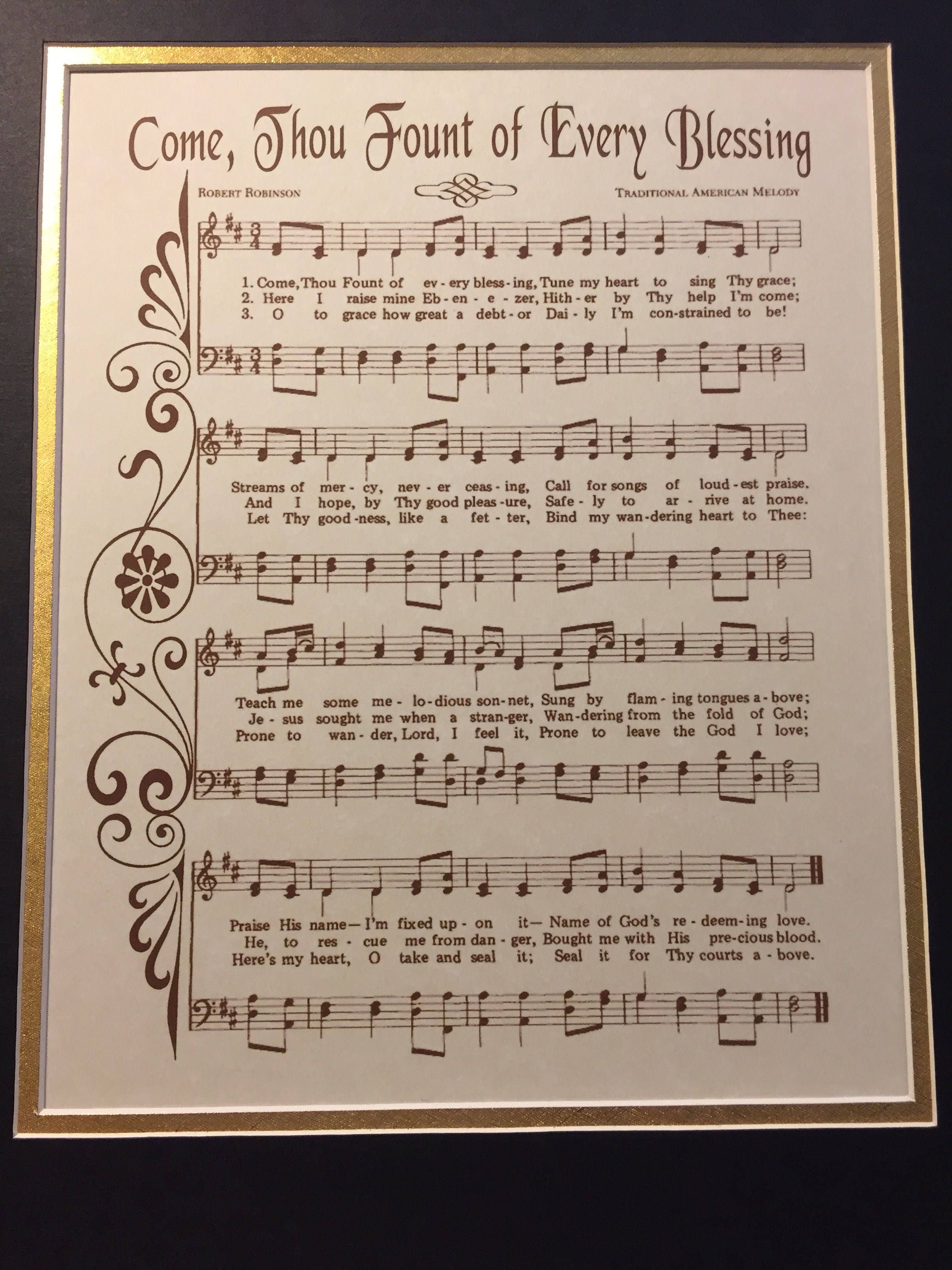 M Come Thou Fount Of Every Blessing Sheet