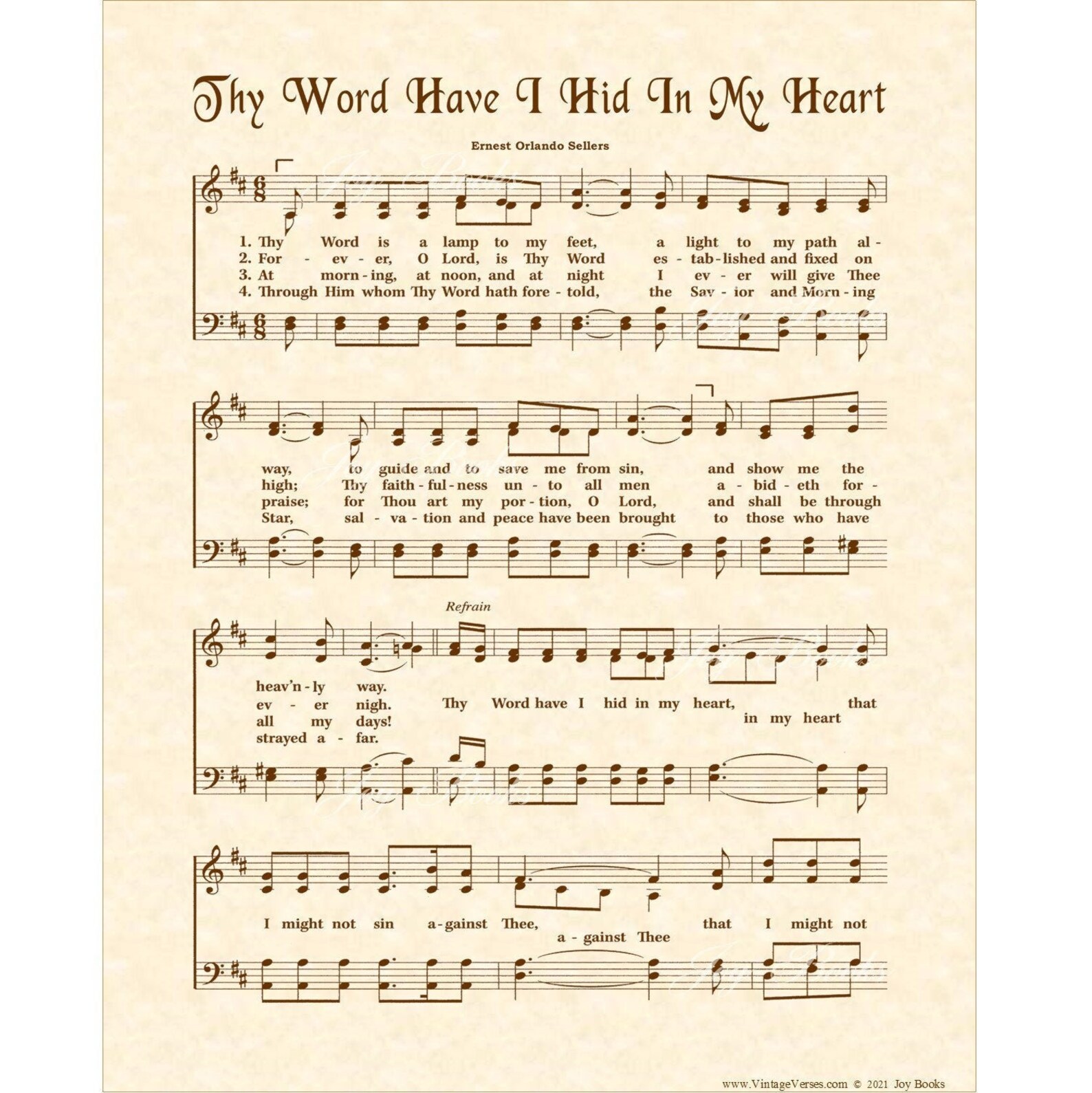 Thy Word Have I Hid In My Heart Christian Home & Office Decor | Etsy