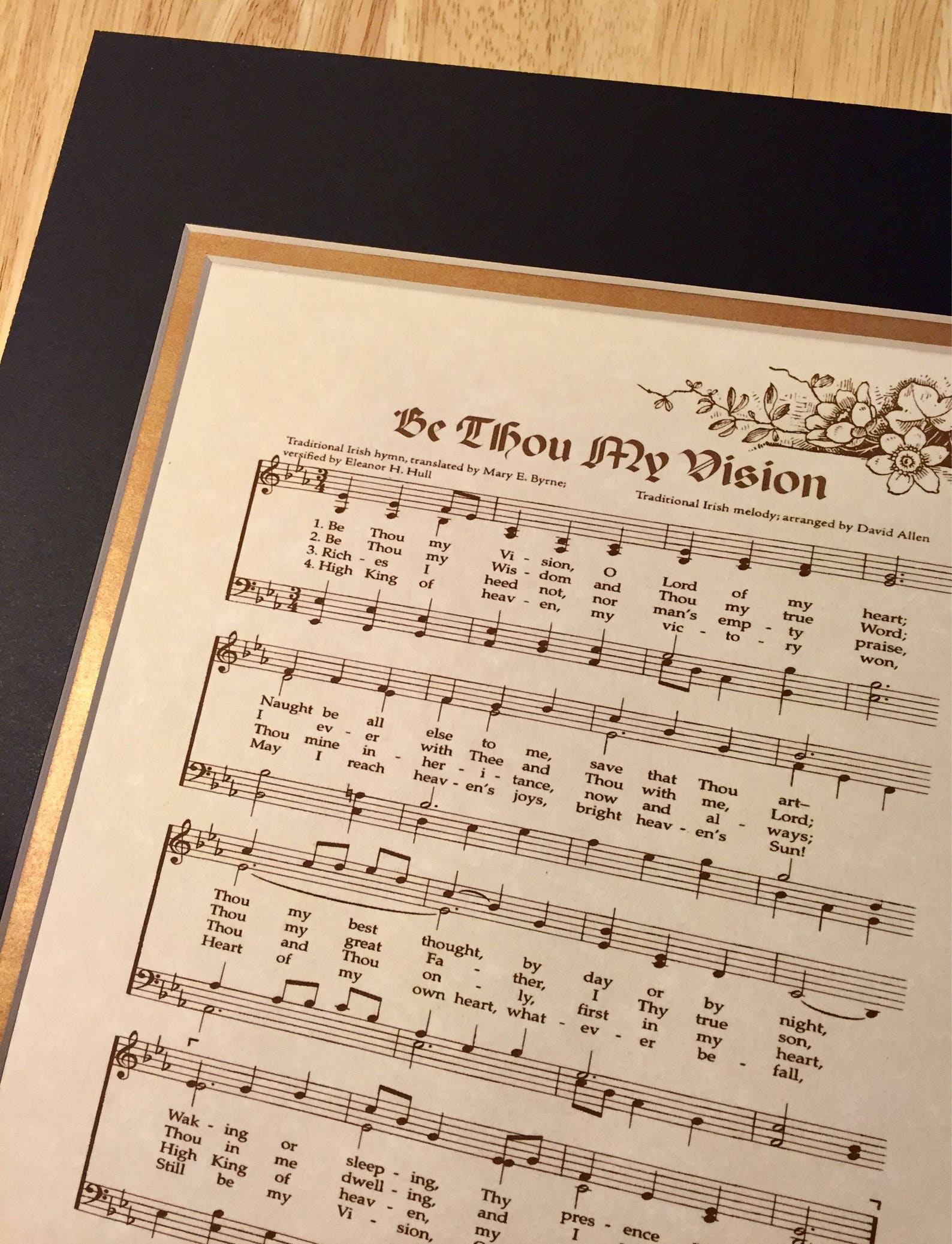 BE THOU My VISION Vintage Verses Custom Christian Heritage Sheet Music ...