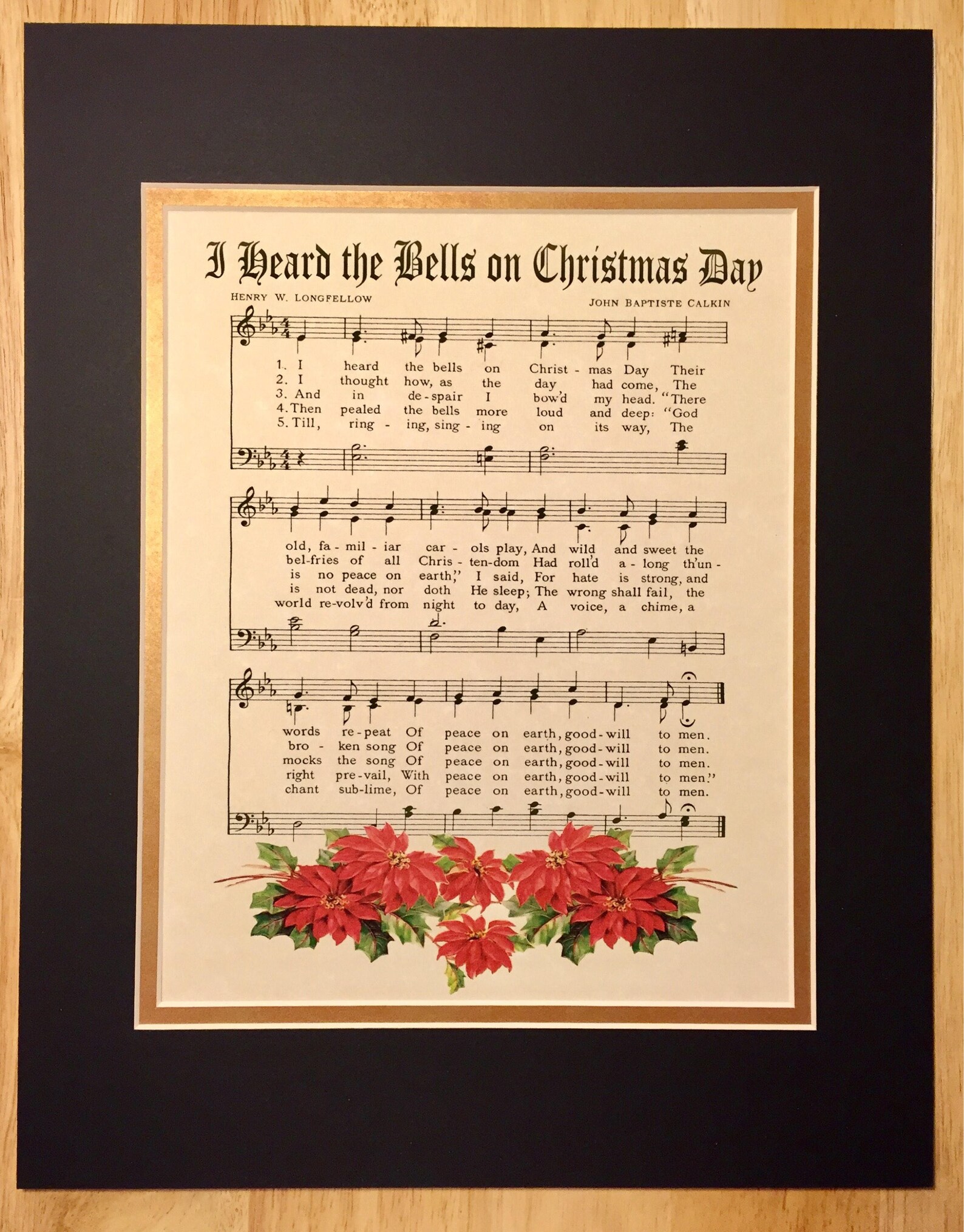 I HEARD THE BELLS on Christmas Day Christian Home Decor Sheet Music ...