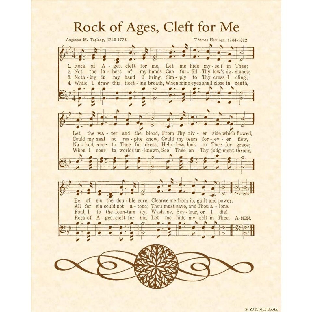 ROCK OF AGES Cleft for Me - Christian Home & Office Decor - Vintage ...
